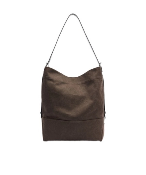 LEMAIRE Belted Medium Cotton Canvas Tote Bag