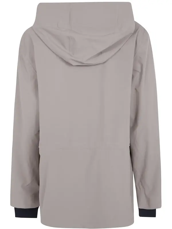 Rains Long Sleeve Hooded Zip-up Jacket