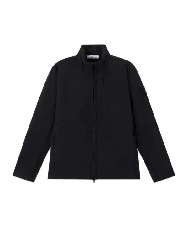 Stone Island Zip-up Jacket With Stand Collar