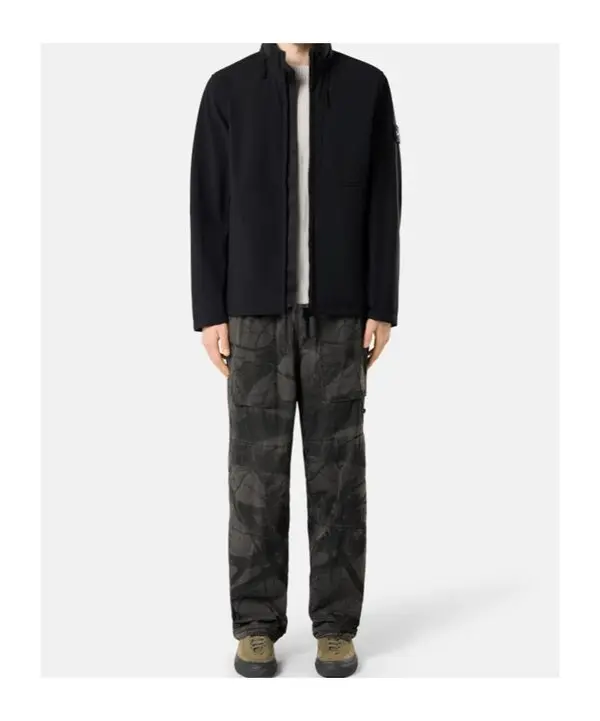 Stone Island Zip-up Jacket With Stand Collar