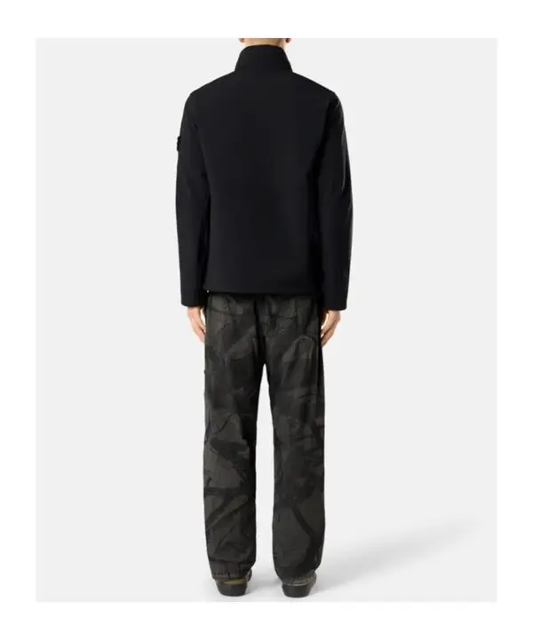 Stone Island Zip-up Jacket With Stand Collar