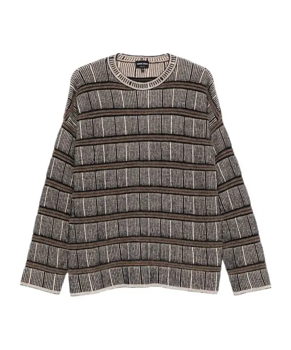 Giorgio Armani Oversized Striped Knitted Sweater - No