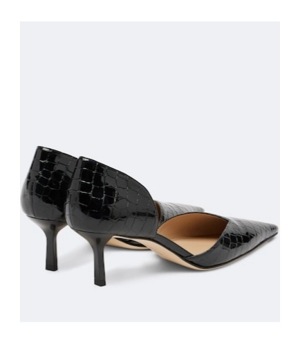 Victoria Beckham Crocodile-effect Leather High Heels