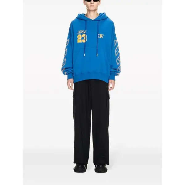 Off-White Logo Printed Drawstring Hoodie