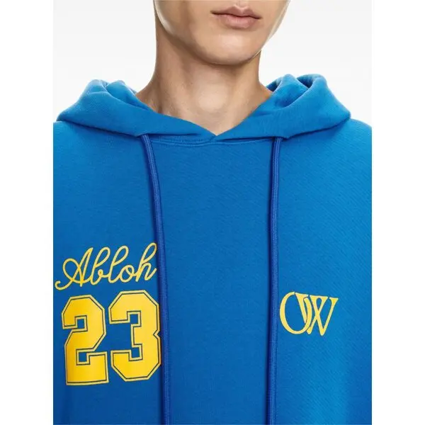 Off-White Logo Printed Drawstring Hoodie