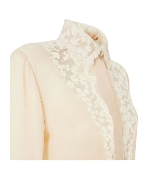 Fendi Georgette Shirt With Lace Inserts