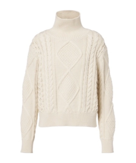 NILI LOTAN Kimmy Cable-knit Cotton And Cashmere Sweater - White