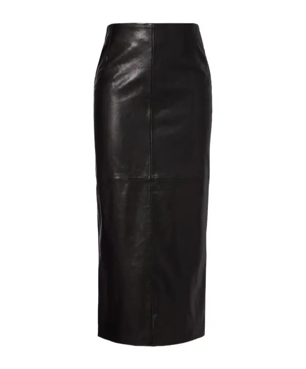 Nour Hammour Elisse Leather Pencil Skirt
