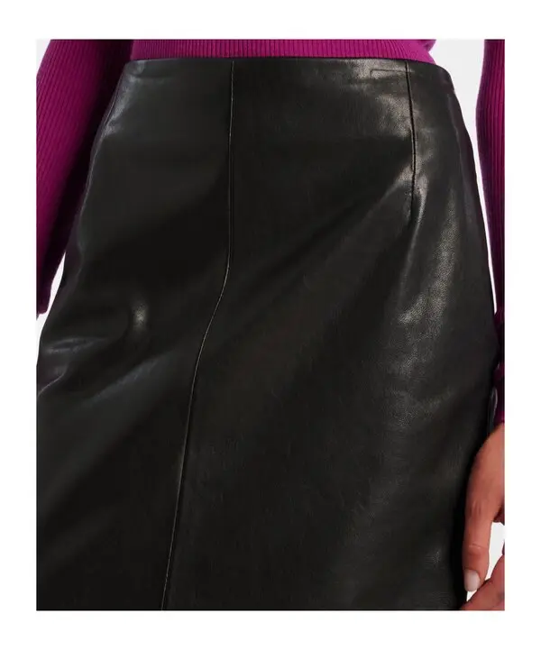 Nour Hammour Elisse Leather Pencil Skirt
