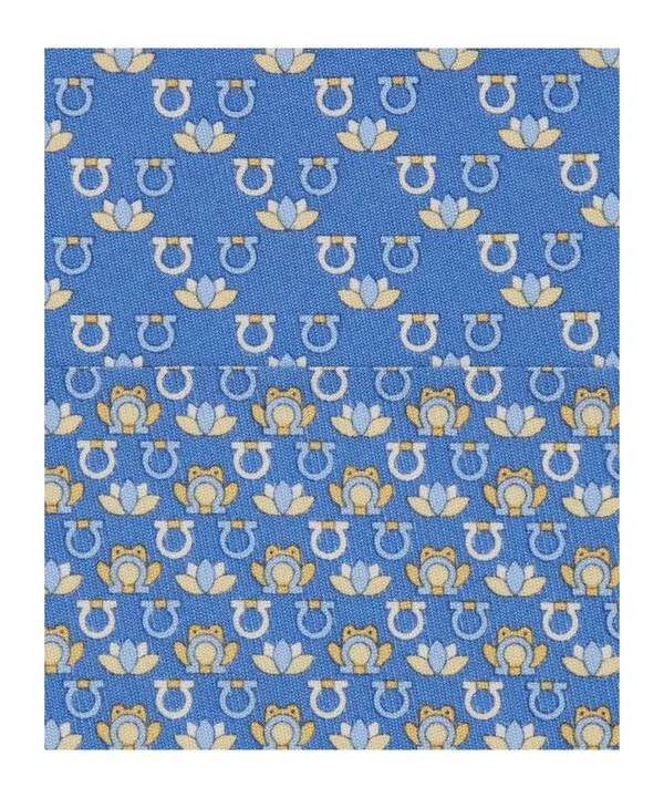FERRAGAMO Frog Print Silk Neck Tie