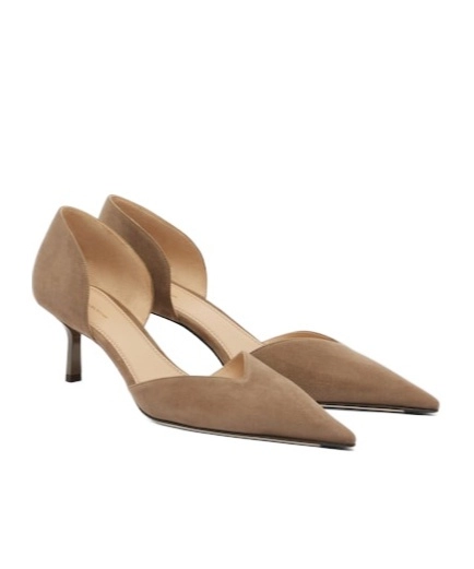 Victoria Beckham Angle D'orsay Suede Pumps