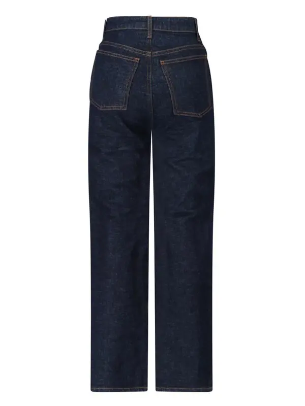Khaite Embellished Straight-leg Jeans