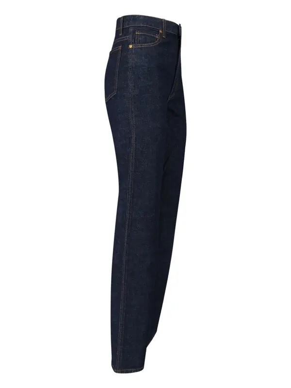 Khaite Embellished Straight-leg Jeans