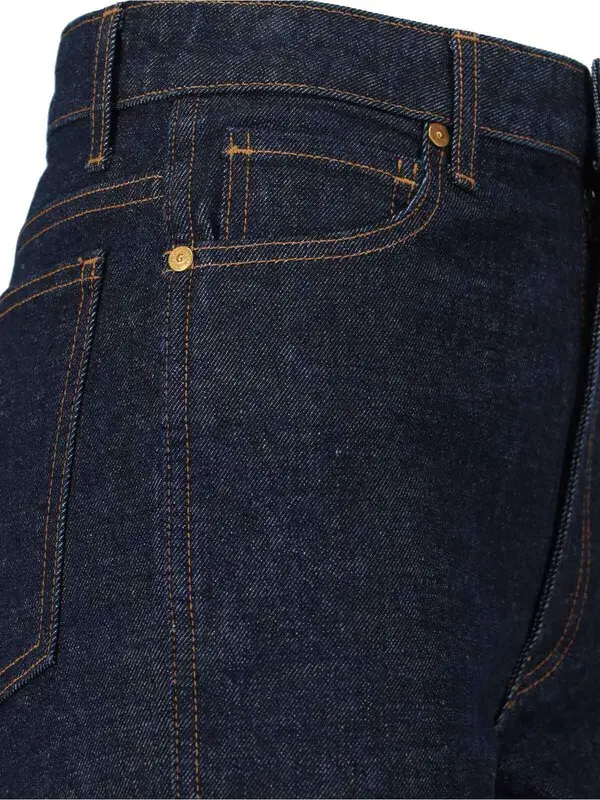Khaite Embellished Straight-leg Jeans