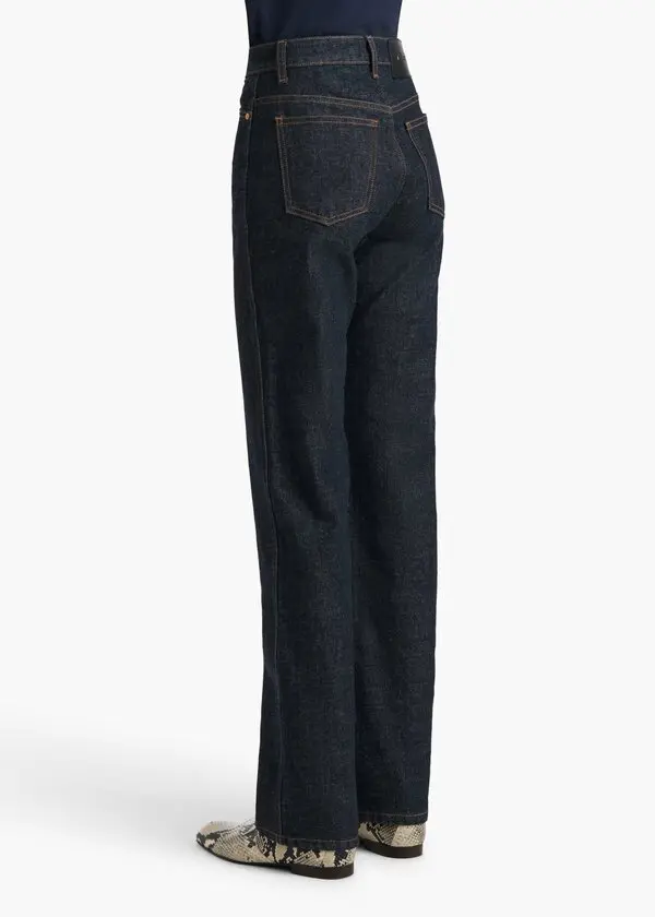 Khaite Embellished Straight-leg Jeans