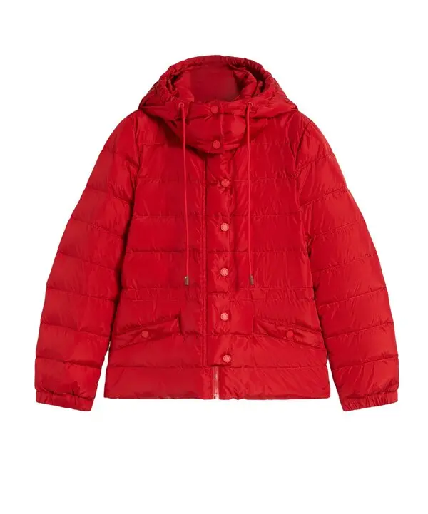 Max Mara Sax Short Down Jacket - Red