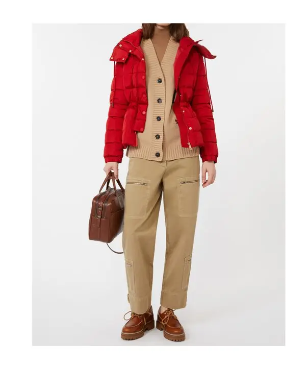 Max Mara Sax Short Down Jacket With Detachable Drawcord