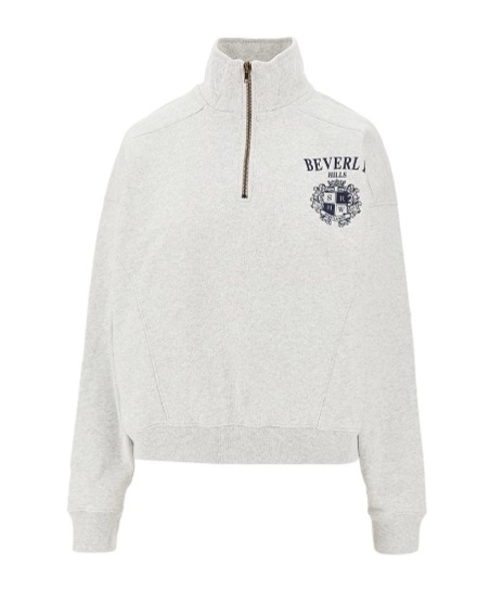 SPORTY  RICH Cotton Logo Sweatshirt - White