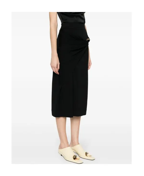 JIL SANDER High-waisted Virgin Wool Skirt