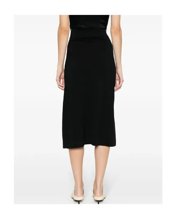 JIL SANDER High-waisted Virgin Wool Skirt