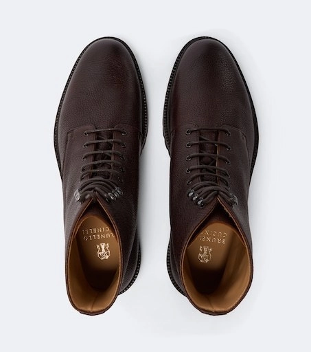 Brunello Cucinelli Leather Lace-up Boots