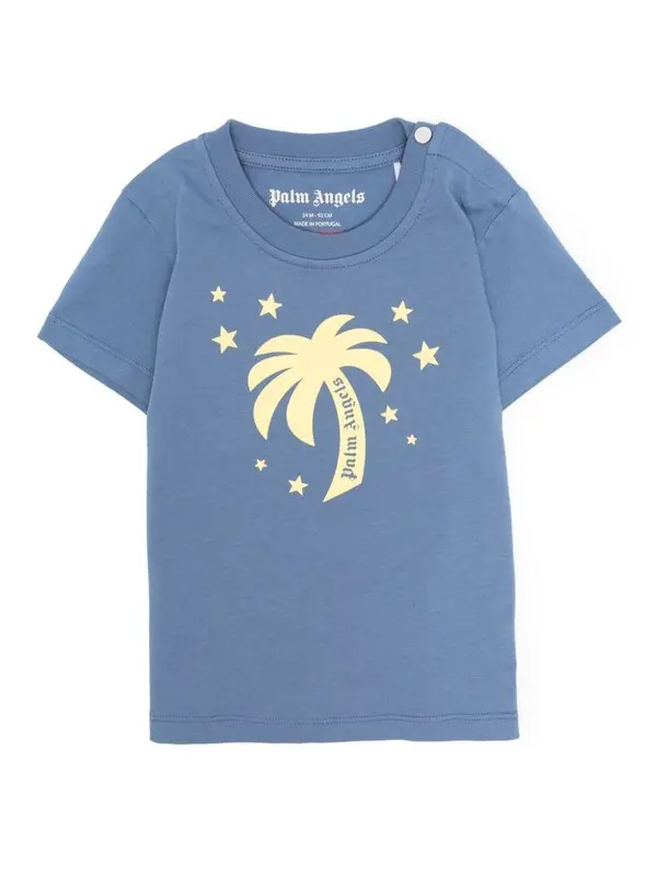Palm Angels Logo Print Cotton T-shirt Set Of Three