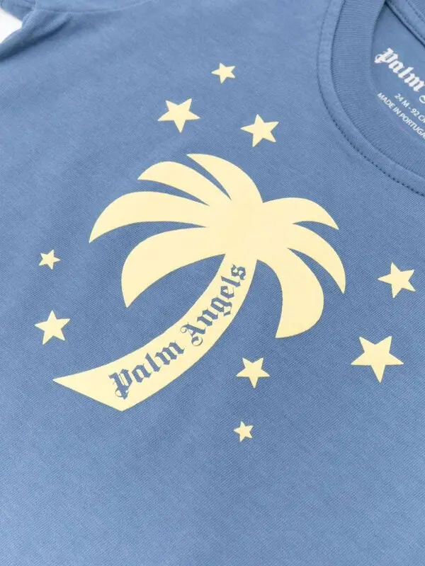 Palm Angels Logo Print Cotton T-shirt Set Of Three