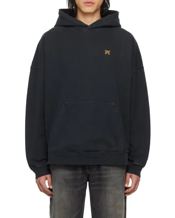 Palm Angels Back Foggy Logo Printed Hoodie