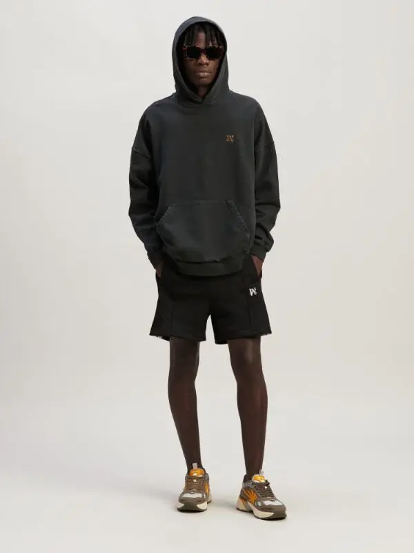 Palm Angels Back Foggy Logo Printed Hoodie