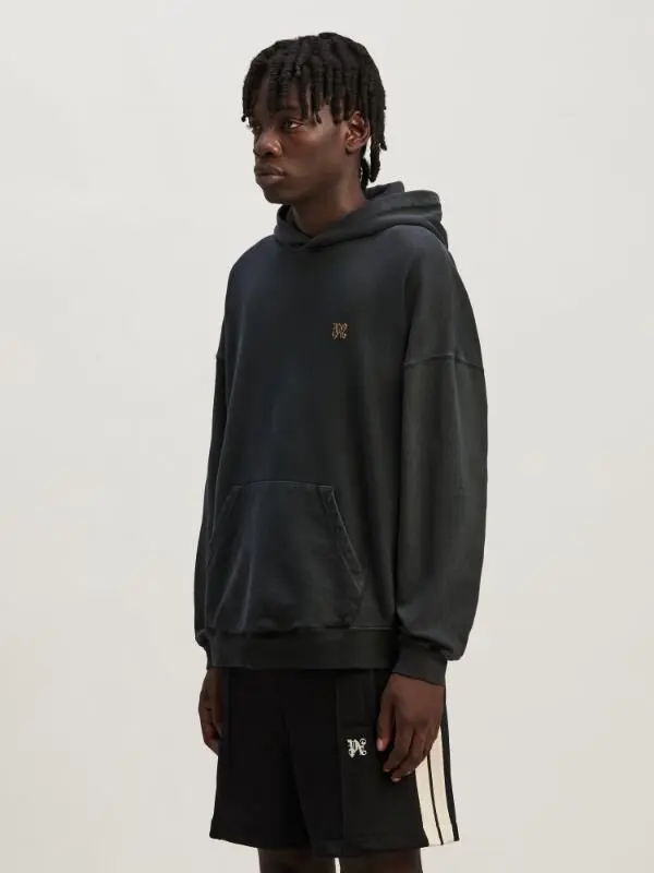 Palm Angels Back Foggy Logo Printed Hoodie