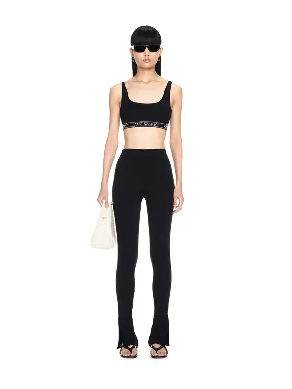 Off-White Straight Hem Cropped Top