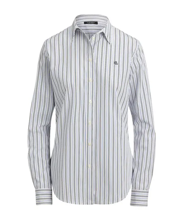Ralph Lauren Striped Embroidered-logo Shirt