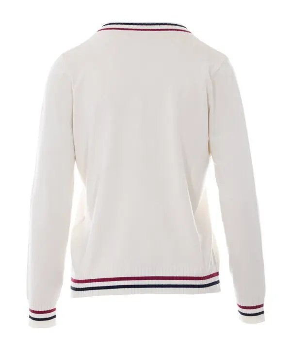 Liu Jo Logo Embellished V-neck Jumper