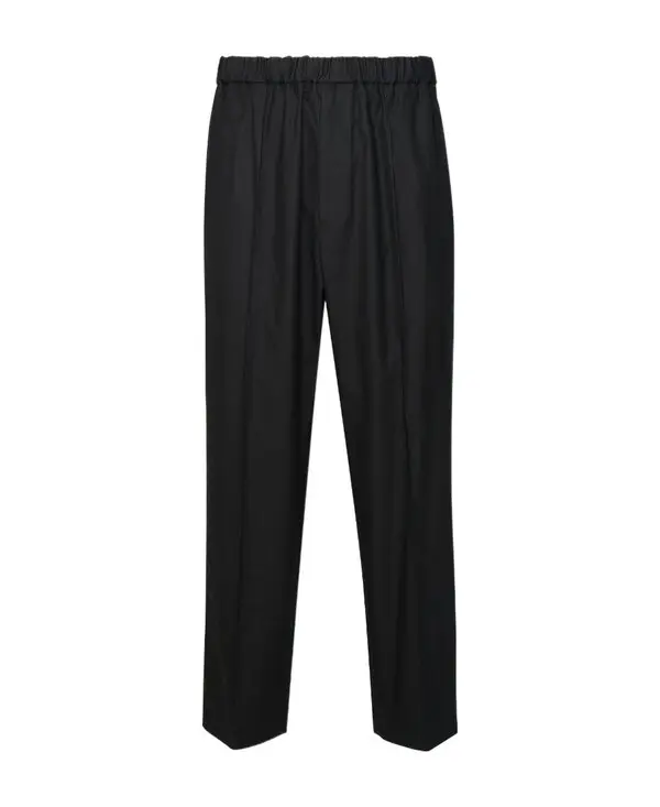 JIL SANDER Straight-leg Elasticated-waist Trousers - Black