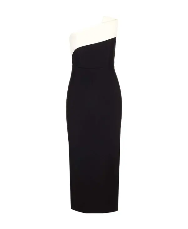 Roland Mouret Strapless Pendant Mid-length Dress - Black