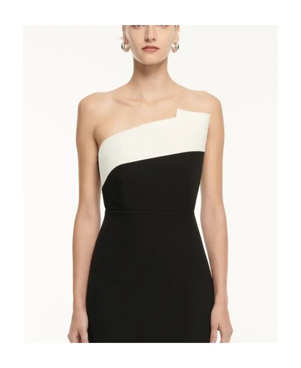 Roland Mouret Strapless Pendant Mid-length Dress
