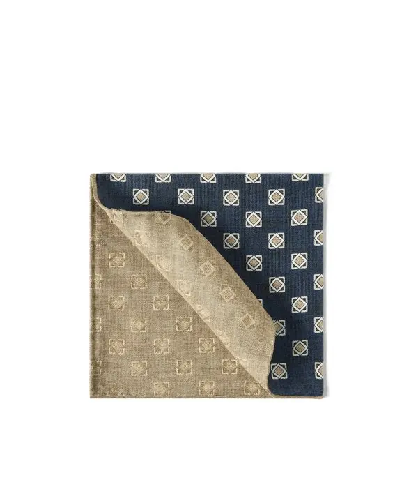 Brunello Cucinelli Silk Geometric-pattern Pocket Square