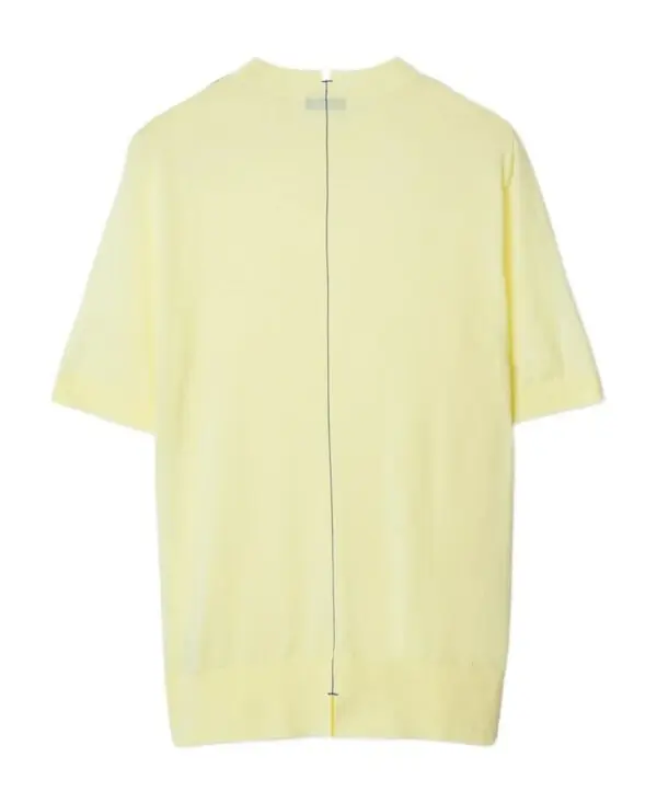 Burberry Crew Neck Wool T-shirt - Yellow