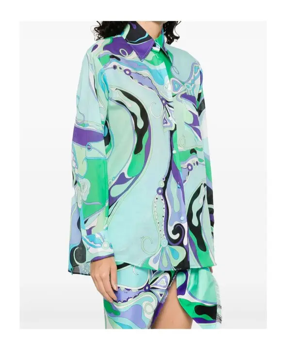 Emilio Pucci Orchid Print Shirt