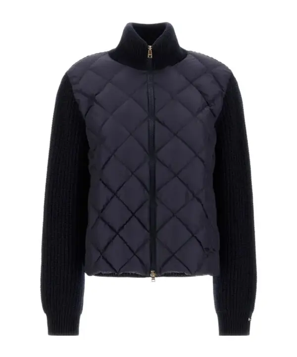 Herno Quilted Panelled Cardigan