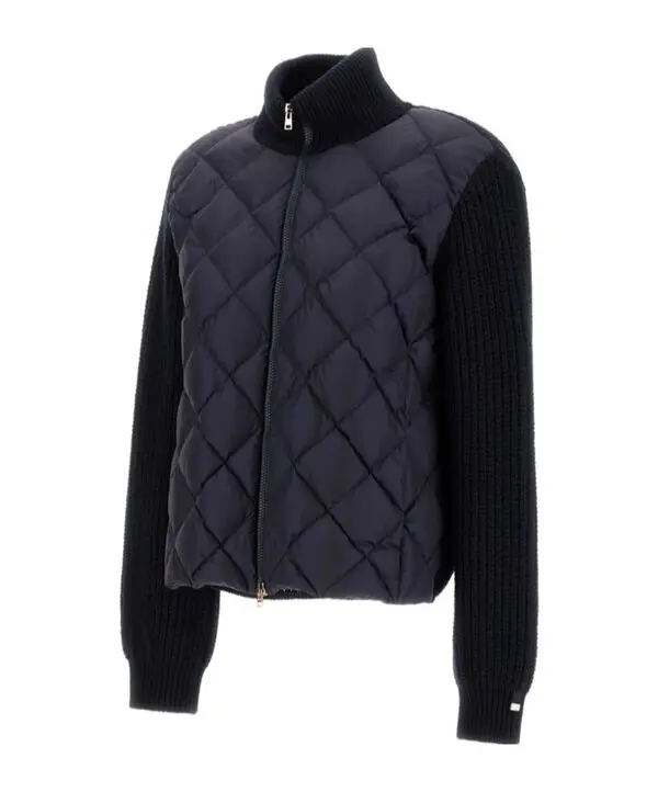 Herno Quilted Panelled Cardigan