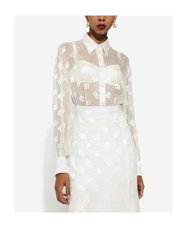 Dolce & Gabbana Dolce Gabbana Dg Logo Jacquard Shirt