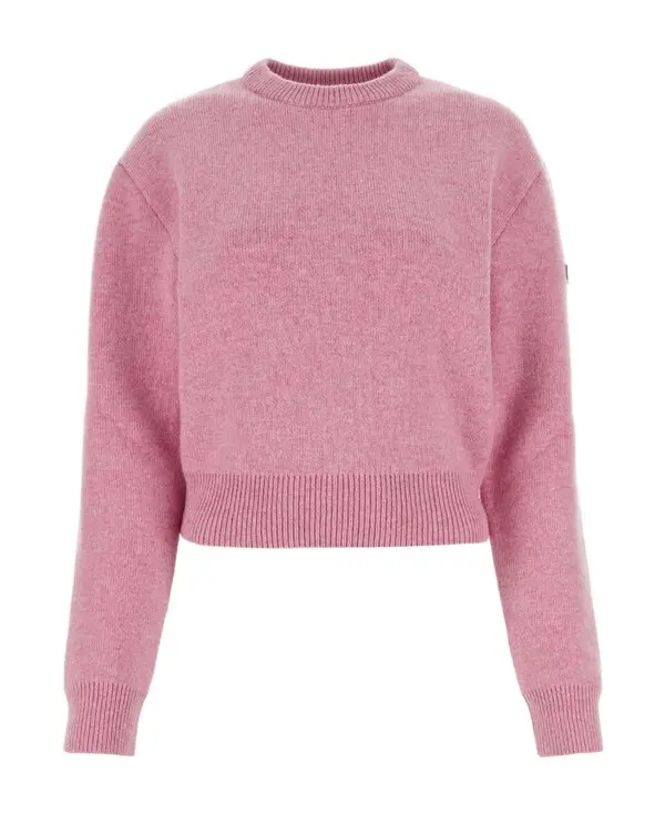 Balenciaga Logo Patch Knitted Jumper - Pink
