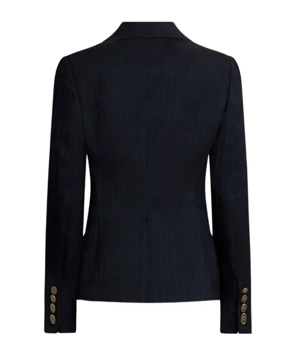Etro Single-breasted Wool Jacquard Jacket
