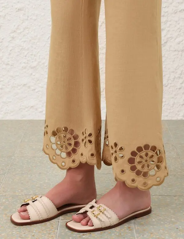 Zimmermann Goldie Flat Sandals