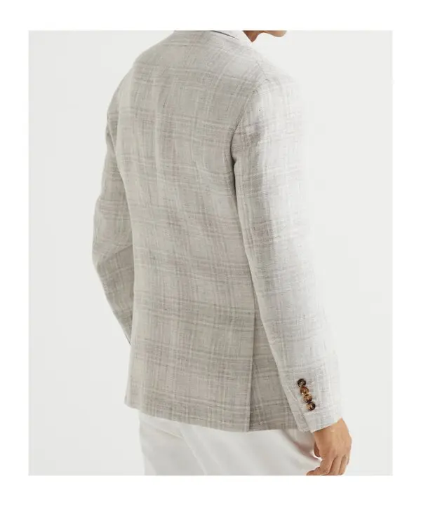 Brunello Cucinelli Prince Of Wales Deconstructed Blazer