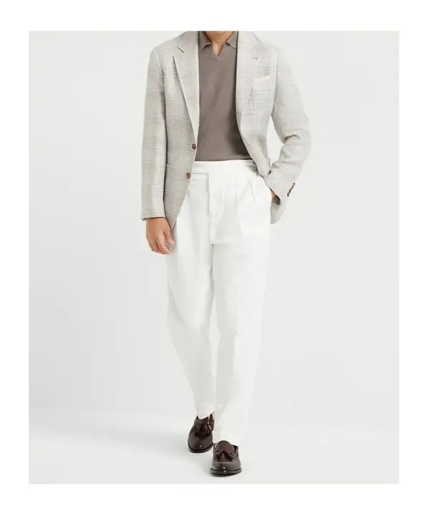 Brunello Cucinelli Prince Of Wales Deconstructed Blazer