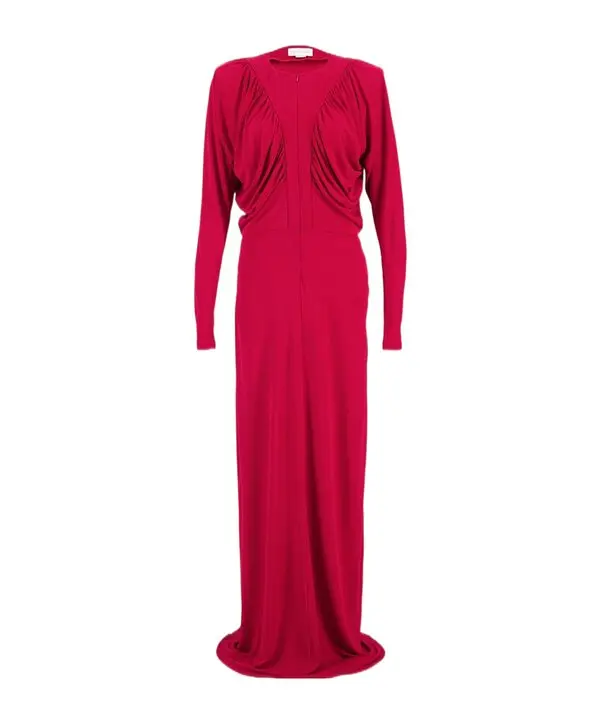 Stella McCartney Draped Long-sleeve Gown