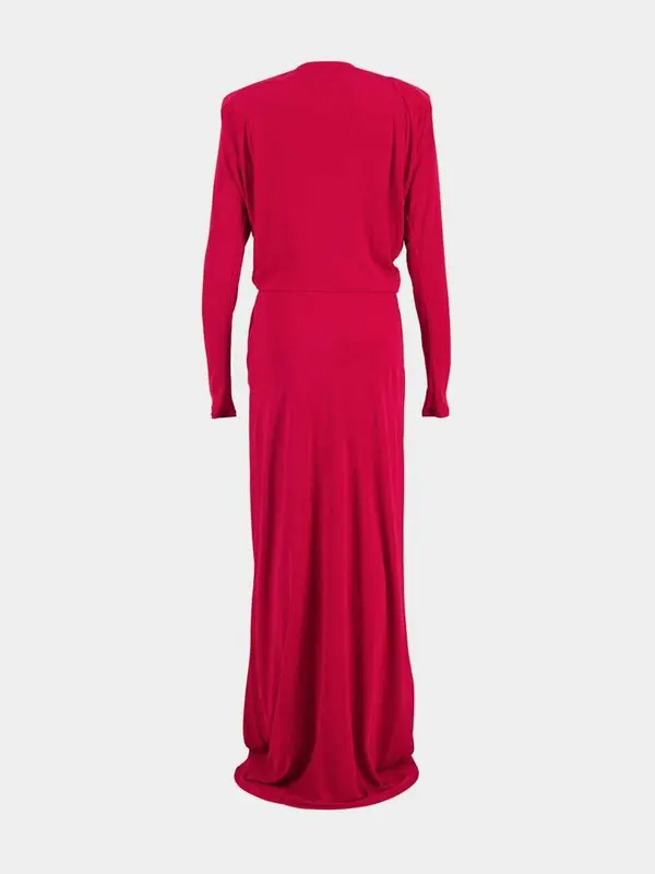 Stella McCartney Draped Long-sleeve Gown
