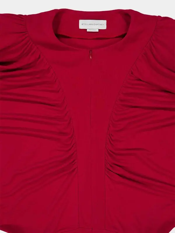 Stella McCartney Draped Long-sleeve Gown - Raspberry